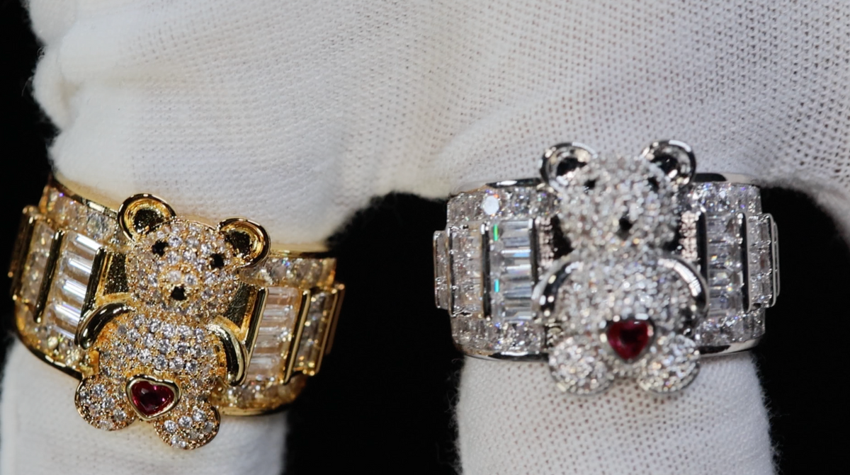 Diamond Teddy Bear Ring | Teddy Bear Ring | Baguette Teddy Bear Ring ...