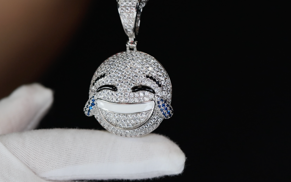 Diamond Emoji Pendant | Iced Out Pendant | Hip Hop Pendant – Lab ...