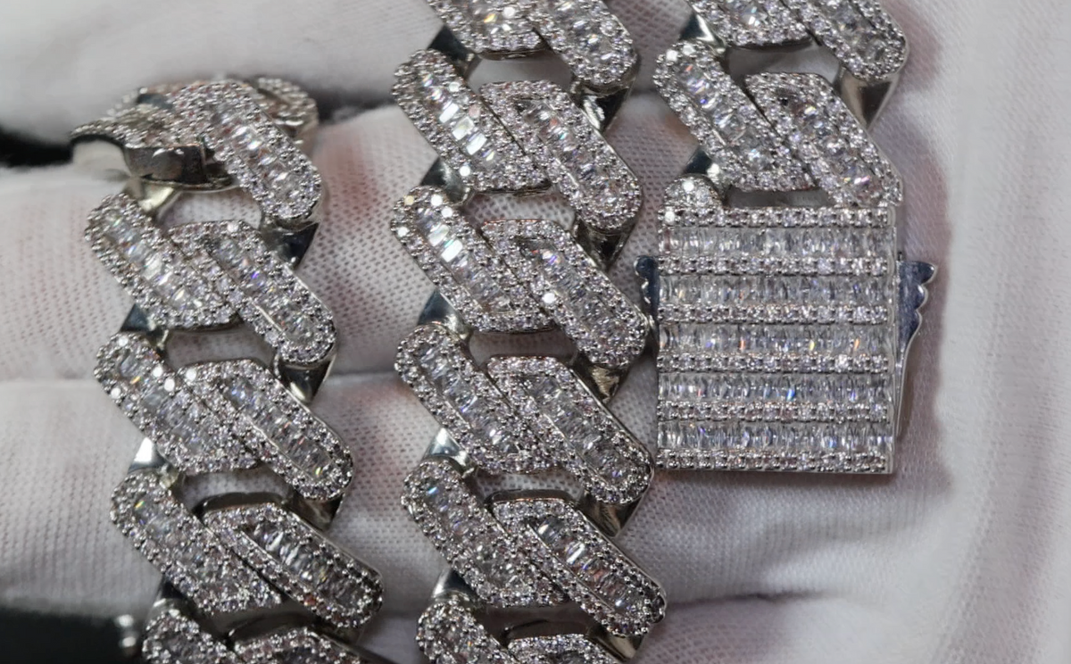 Cuban Link Chain | Iced Out Chain | Iced Out Necklace | Iced Out Brace ...