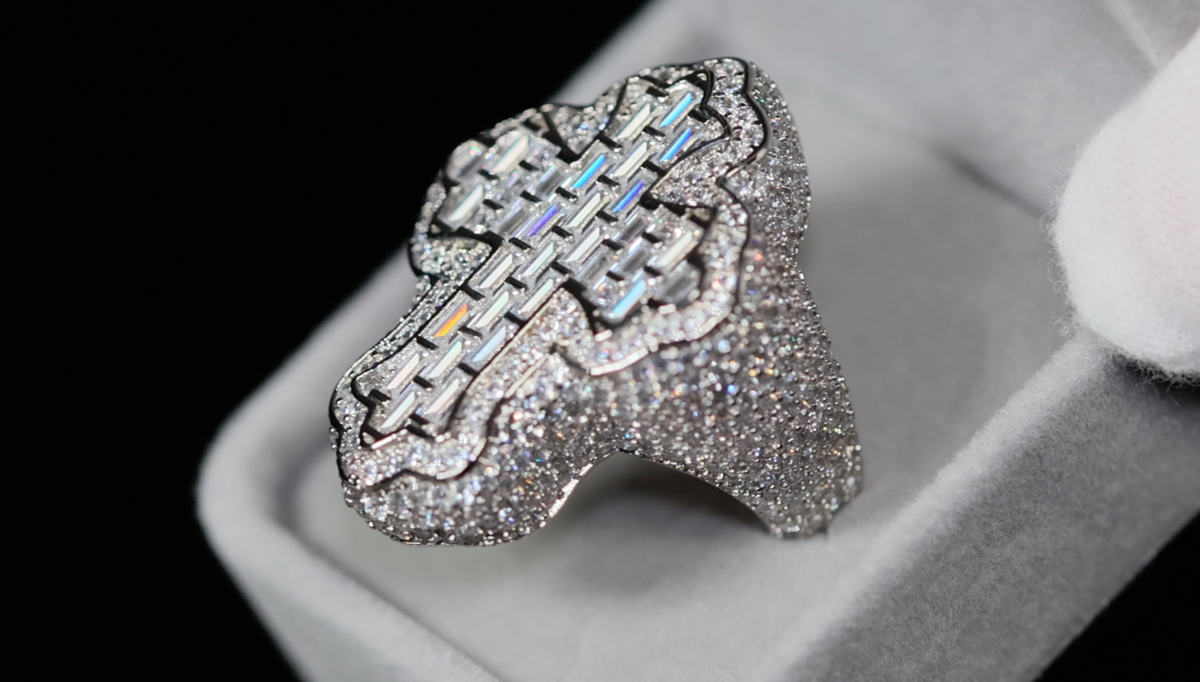Iced Out Cross Ring | Mens Iced Out Ring | Hip Hop Ring – Lab Diamonds ...