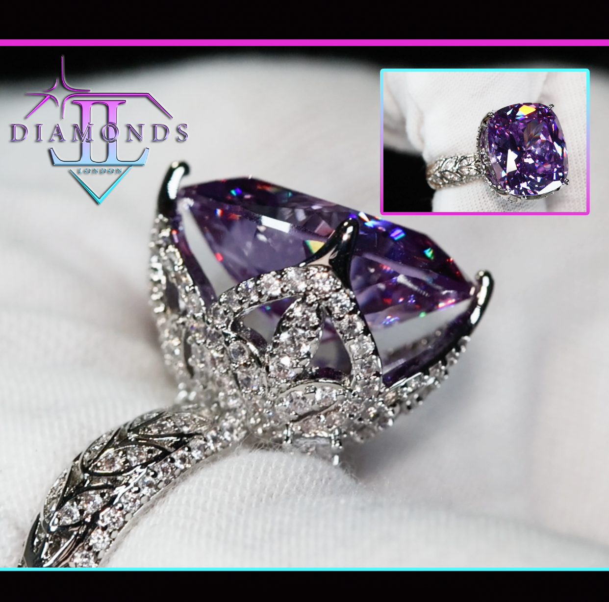 Purple Diamond Wedding Ring